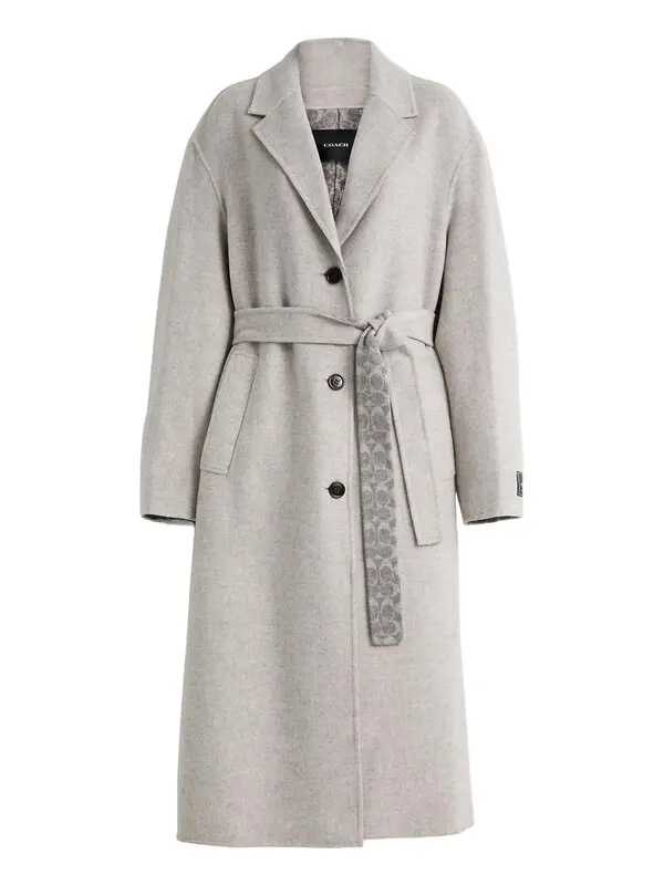 COACH Restored Double Faced Coat - Light Grey