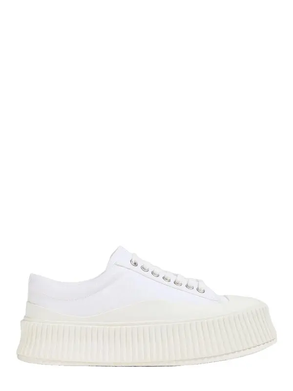 JIL SANDER Canvas Sneakers - White