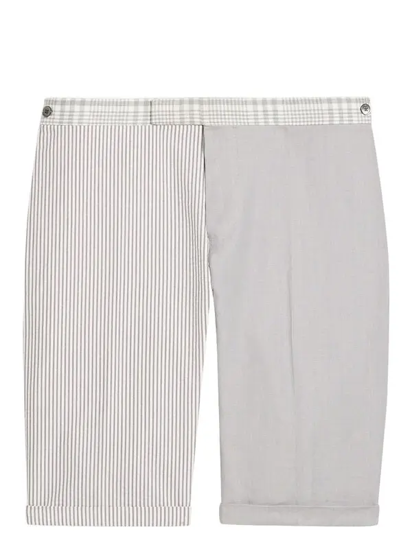 Thom Browne Printed Linen Shorts - Gray