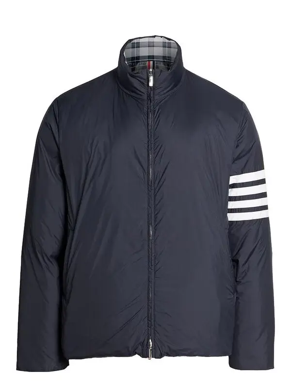 Thom Browne Reversible Striped Shell Down Jacket - Storm Blue
