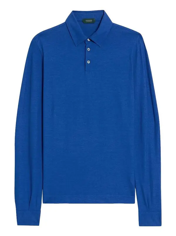 SLOWEAR Zanone Cottonjersey Polo Shirt - Bright Blue