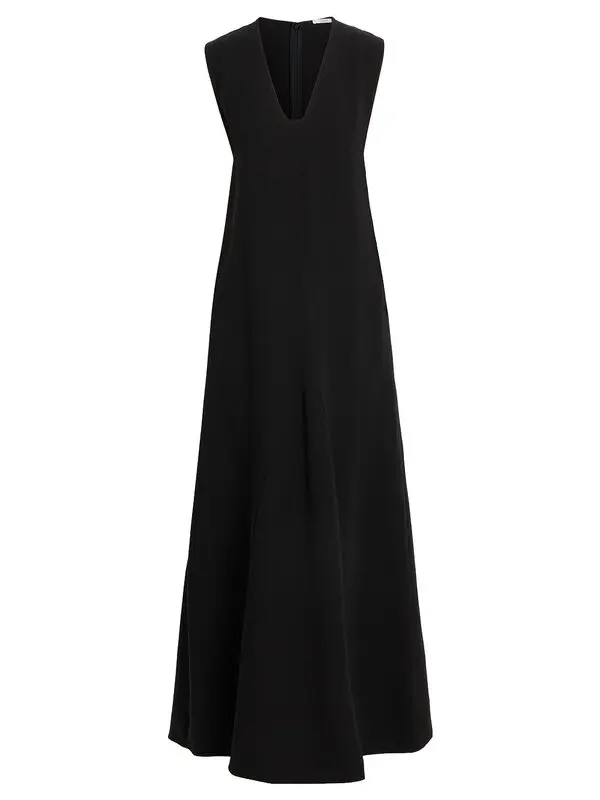 FFORME Mattie Flared Silk-crepe Maxi Dress - Black