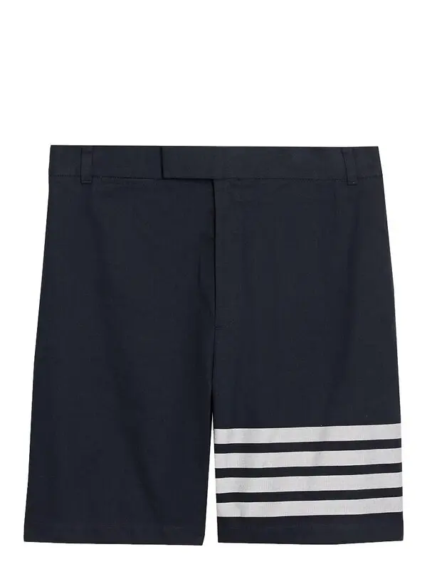 Thom Browne Striped Cotton-twill Shorts - Navy