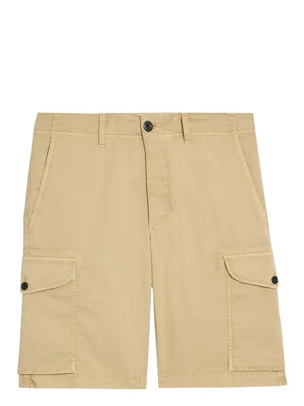 SLOWEAR Incotex Cotton-blend Gabardine Cargo Shorts - Sage Green