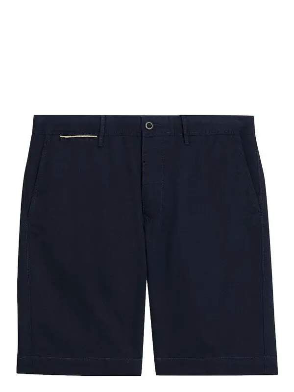 SLOWEAR Incotex Cotton And Linen-blend Chino Shorts - Navy