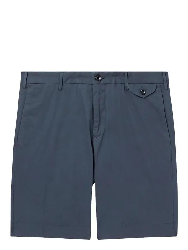SLOWEAR Incotex Cotton-blend Tailored Shorts - Navy