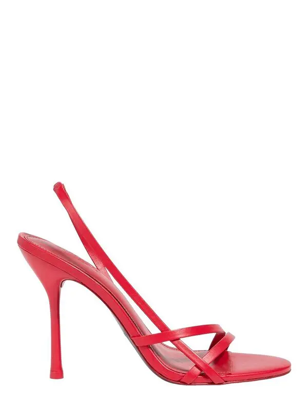 Cult Gaia Aydi Leather Slingback Sandals - Red
