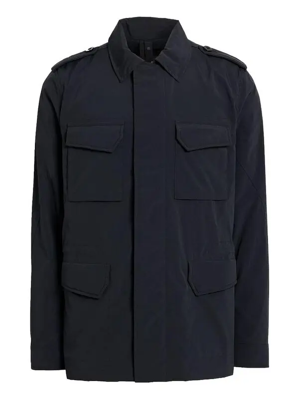 SLOWEAR Montedoro Quilted Shell Overshirt Jacket - Midnight Blue