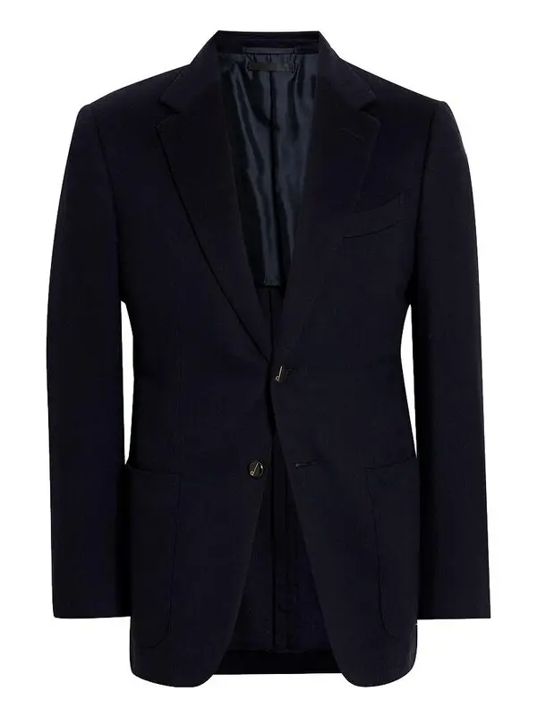 Dunhill Wool And Cashmere-blend Blazer - Midnight Blue