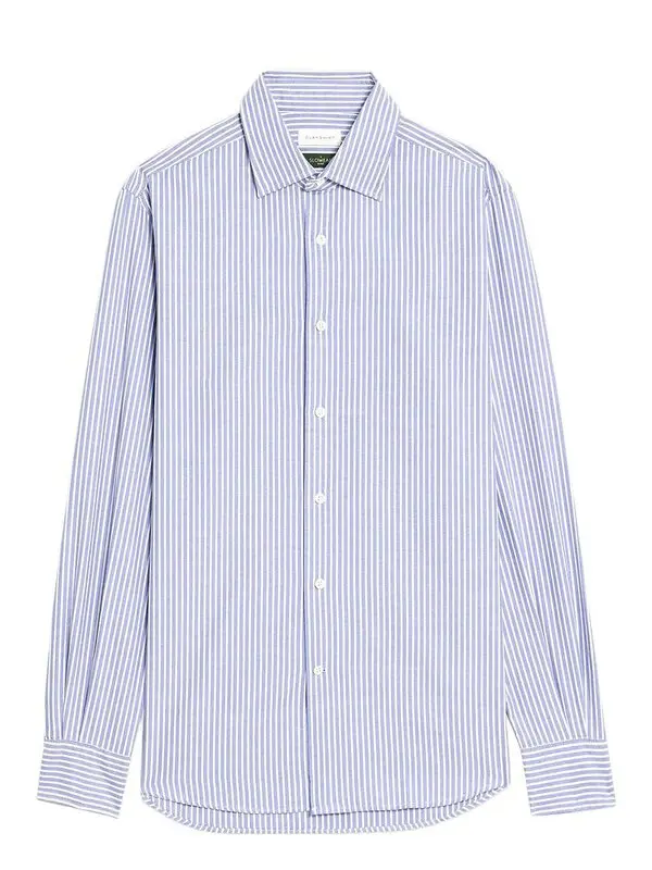 SLOWEAR Glanshirt Striped Cotton Shirt - Blue