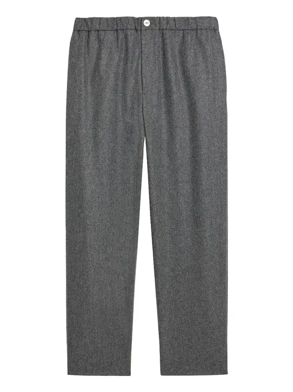 JIL SANDER Wool-blend Felt Pants - Gray