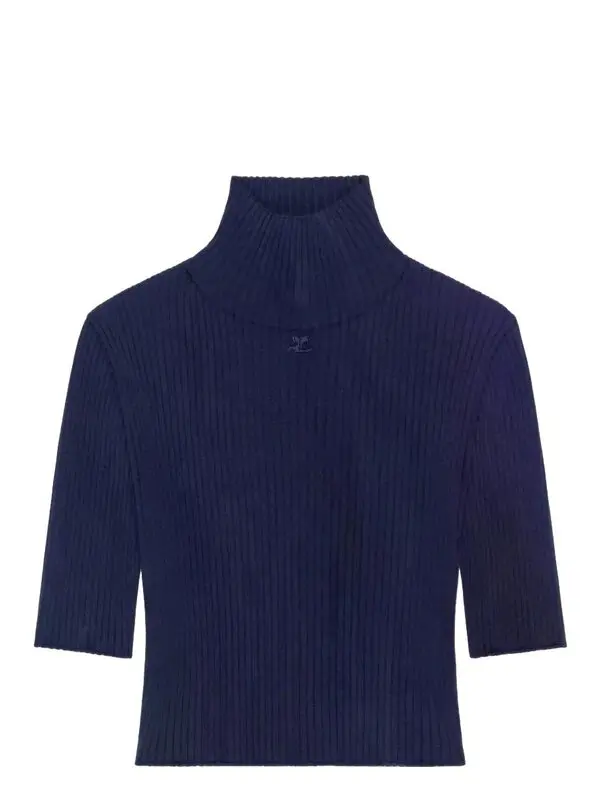 COURREGES Logo-detail Top - Blue