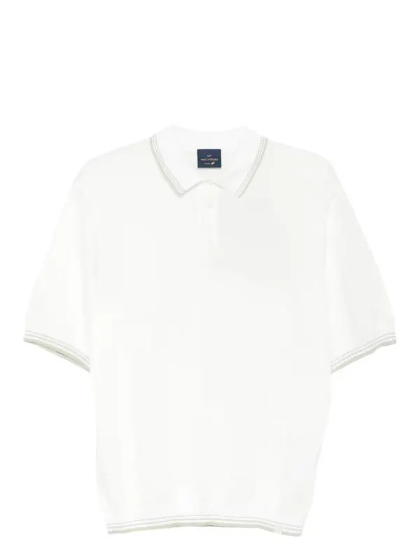 Paul & Shark Striped-collar Polo Shirt - White