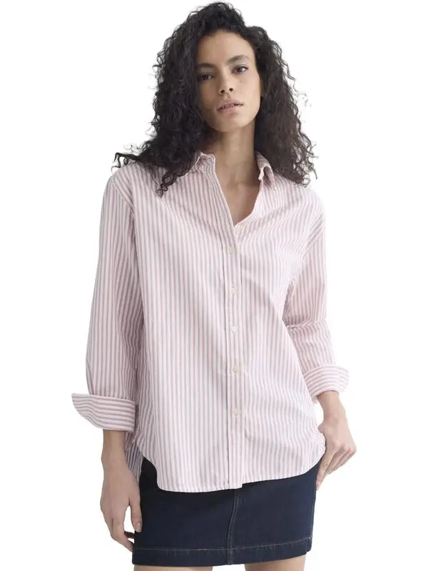 Everlane Everyday Oxford Shirt - Bone/heather Rose