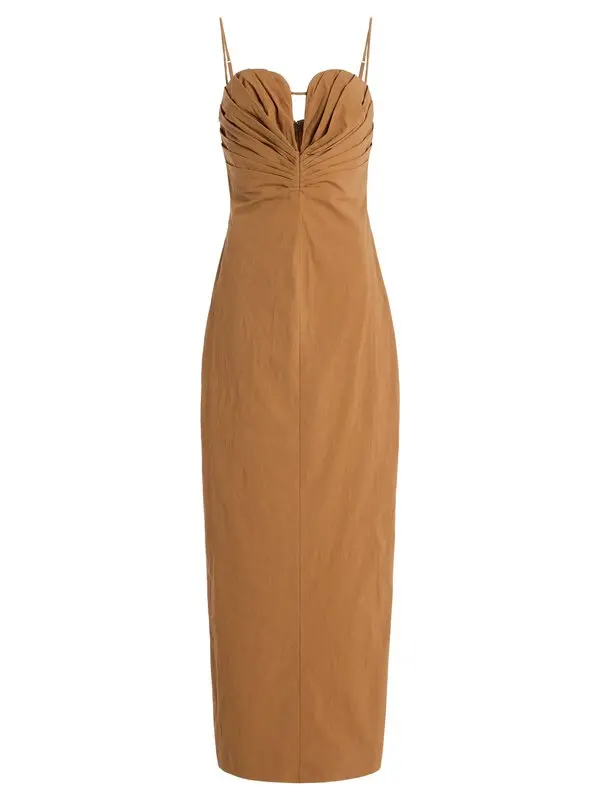 Significant Other Quentin Sculpted Maxi Dress - Brown