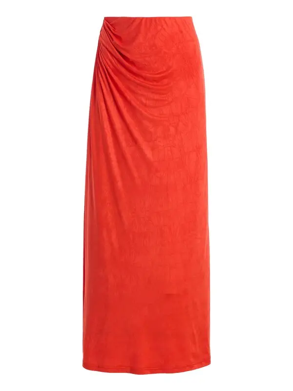 Significant Other Exclusive Priya Draped Maxi Skirt - Red