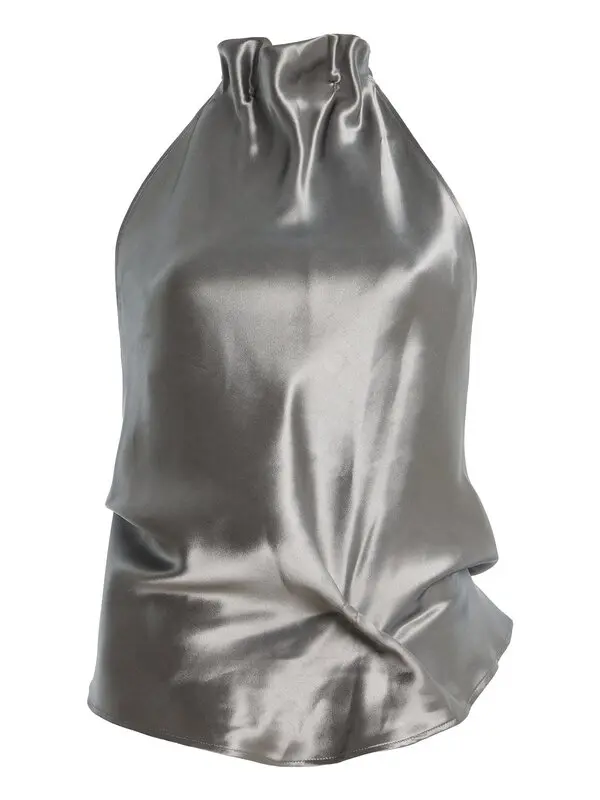 Paris Georgia Coco Satin Top - Silver