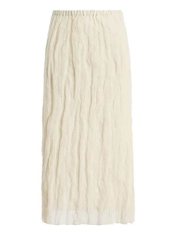 RÓHE Textured Cotton-blend Maxi Skirt - Ivory