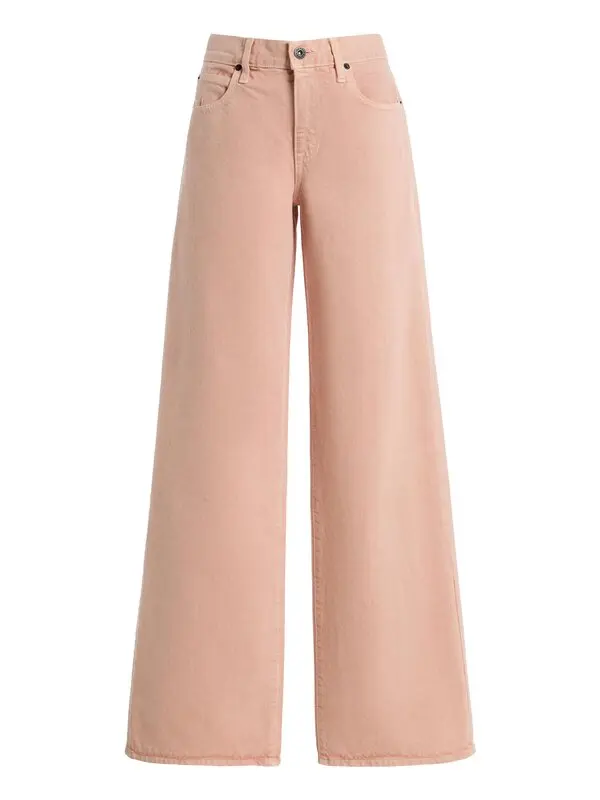 SLVRLAKE Mica Rigid Low-rise Wide-leg Jeans - Pink