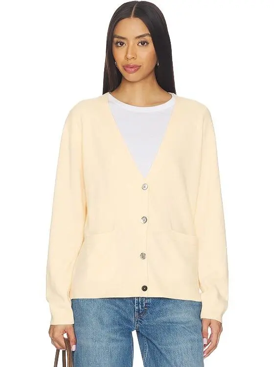 LESET Zoe Long V Cardigan - Butter