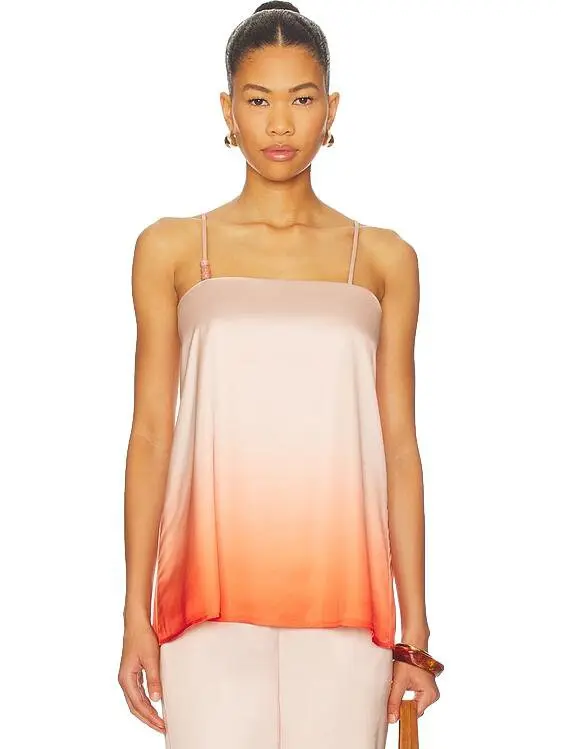 SNDYS Amaya Long Line Top - Peach Ombre