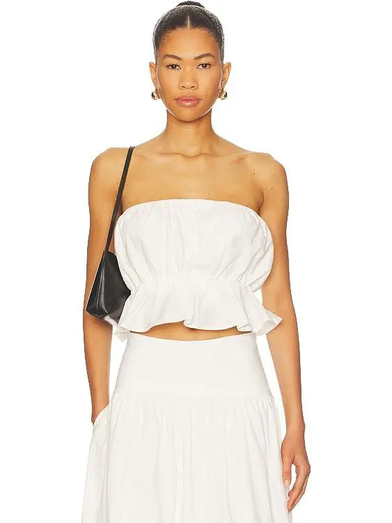 SNDYS Nesa Strapless Top - White