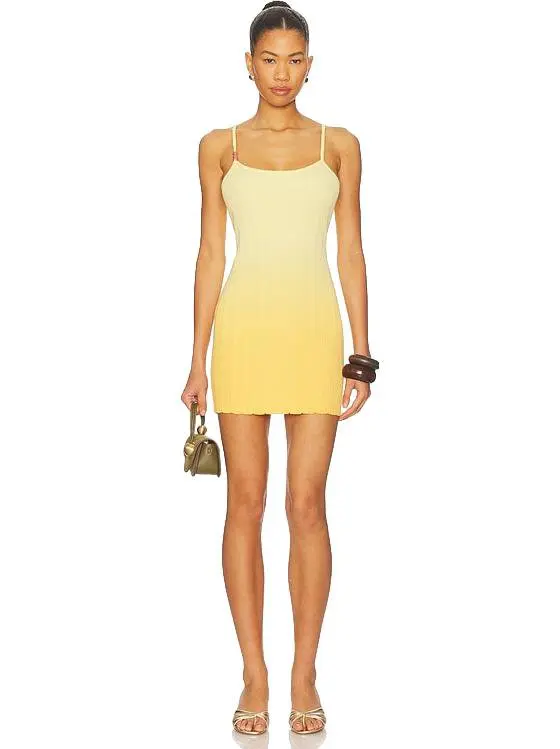 SNDYS Odessa Knit Mini Dress - Mango Ombre