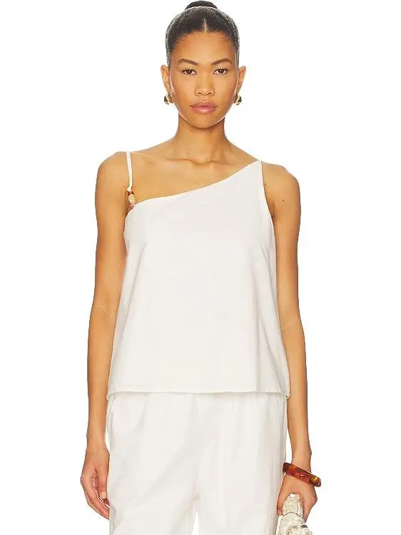 SNDYS Ismene One Shoulder Top - White