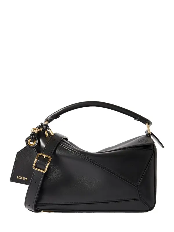Loewe Featherlight Puzzle Small Shoulder Bag - Black
