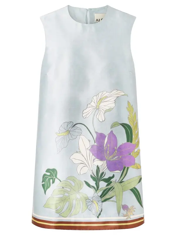 ALEMAIS Alfie Floral-print Mini Dress - Blue