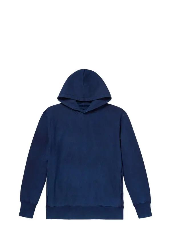 Blue Blue Japan Organic Cotton-jersey Hoodie - Blue