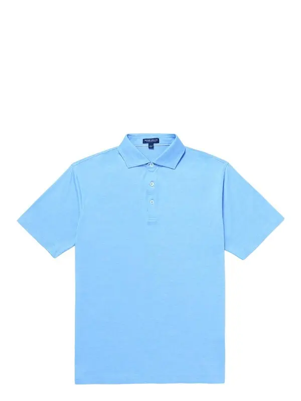 Peter Millar Excursionist Stretch-cotton And Modal-blend Polo Shirt - Blue