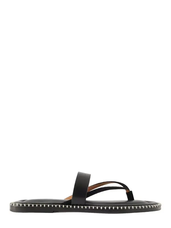 Dries Van Noten Leather And Suede Sandals - Black