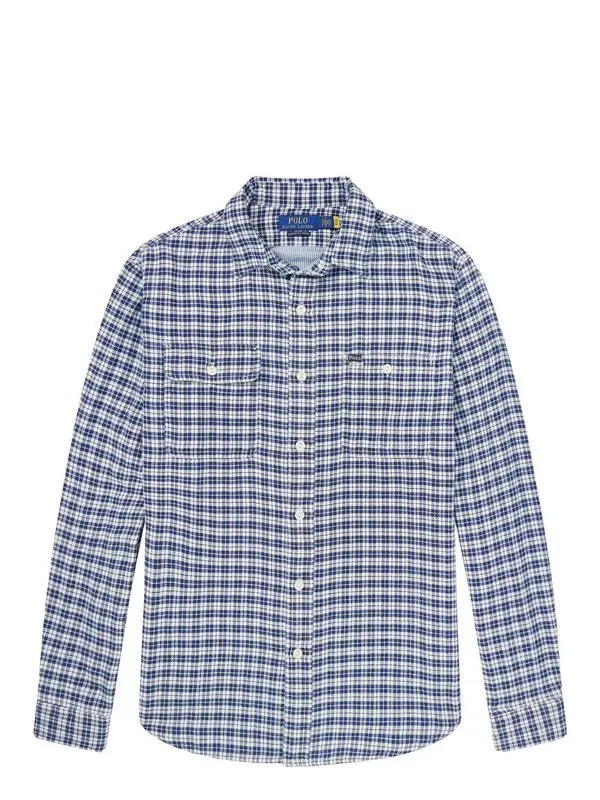 Polo Ralph Lauren Checked Cotton-flannel Shirt - Blue