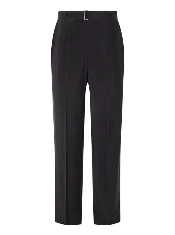 Officine Générale Nash Wide-leg Canvas Trousers - Black