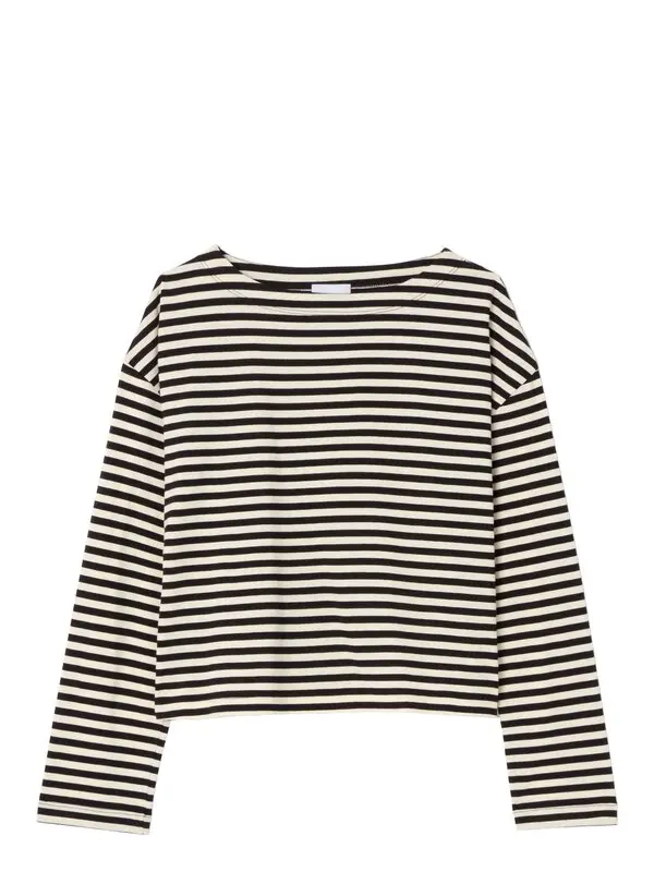Goop Gwyn Marney T-shirt - Black,white Stripe