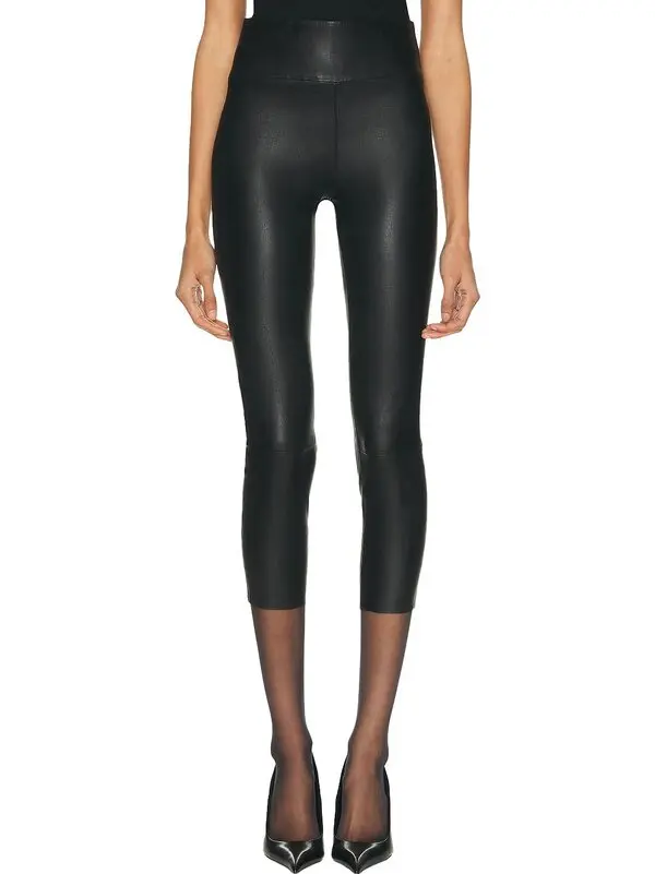 Sprwmn Capri Leather Pants - Black