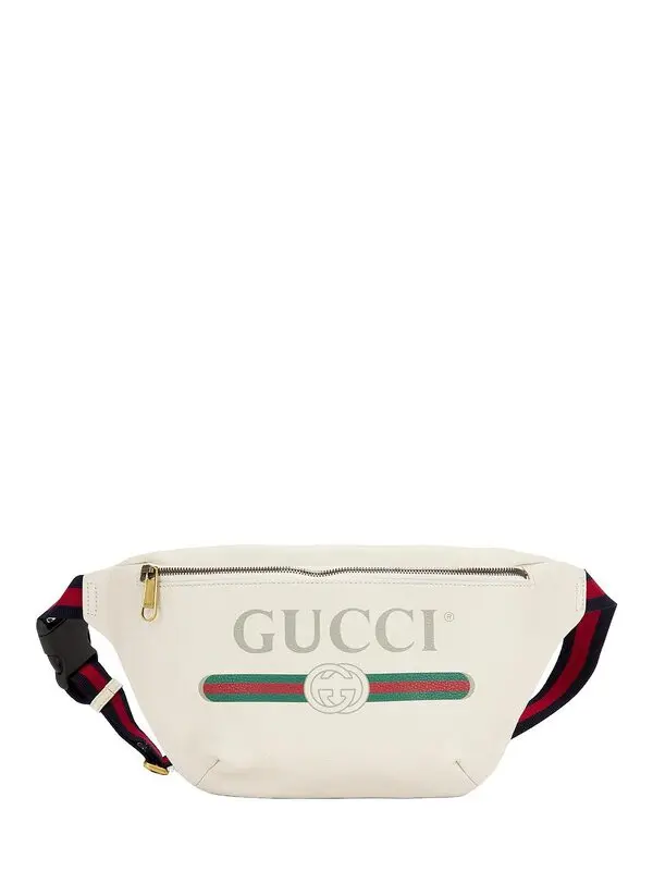 Gucci Logo Belt Bag - White