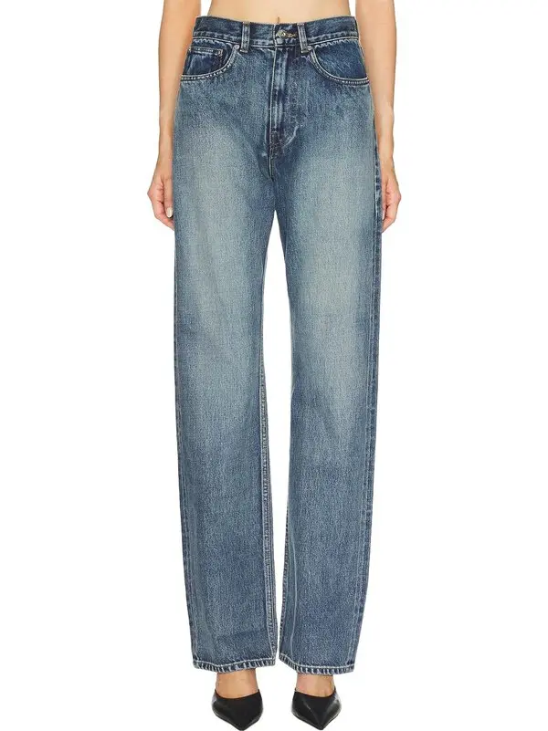JW Anderson Straight Leg Denim - Mid Blue