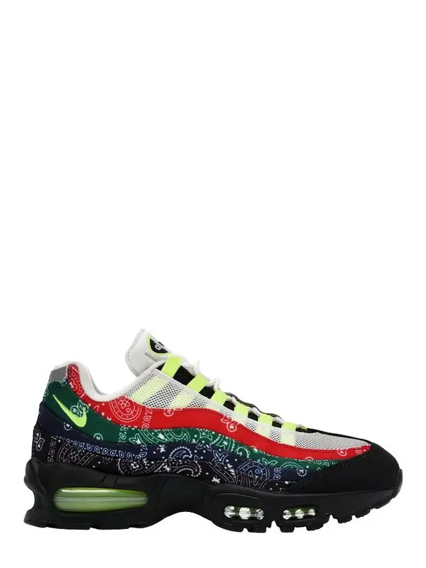 Nike Air Max 95 Og Big Bubble Neon Paisley Bandana - Sail/volt/university Red