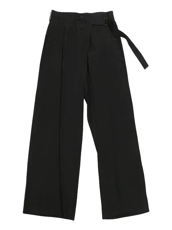 Yohji Yamamoto L Front Tuck Pants - Black