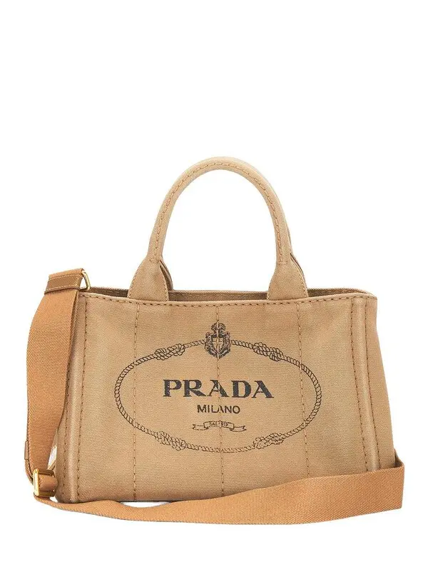 Prada Canapa Mini Tote - Beige