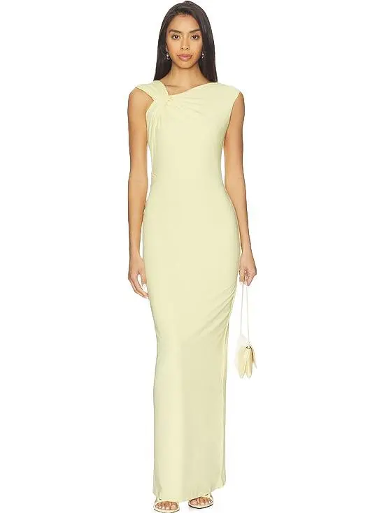 SNDYS. Mariella Jersey Maxi Dress - Lemon