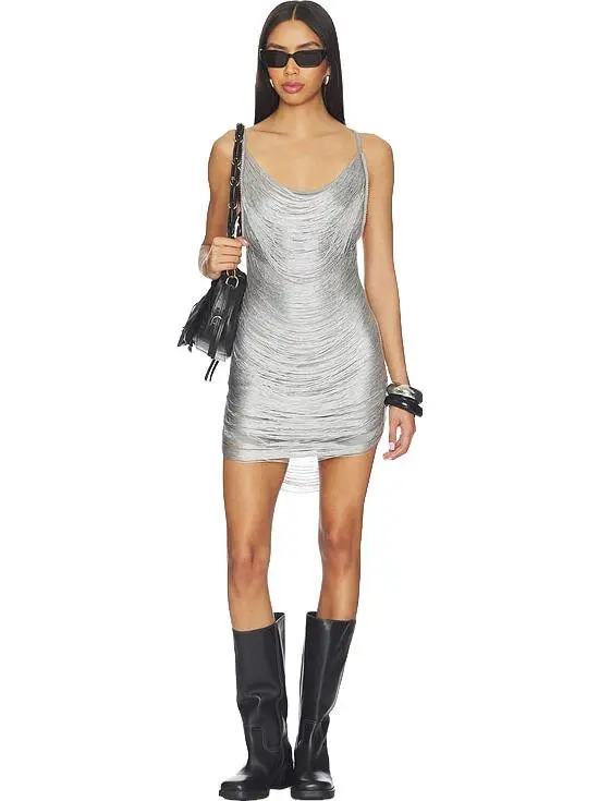 Superdown Bronya Mini Dress - Metallic Silver