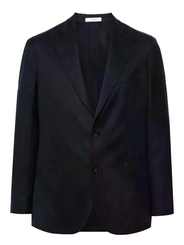 Boglioli Textured Finish Single-breasted Blazer - Blue
