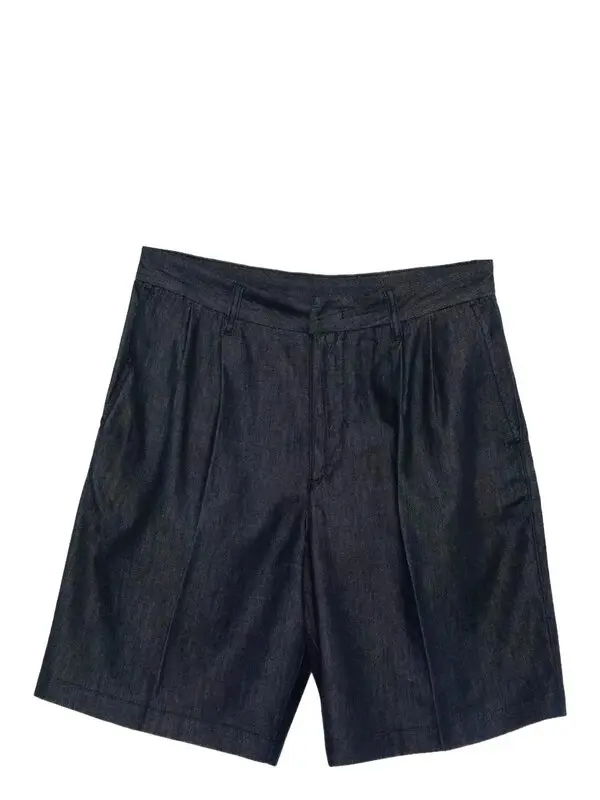 Emporio Armani Pleated Shorts - Blue