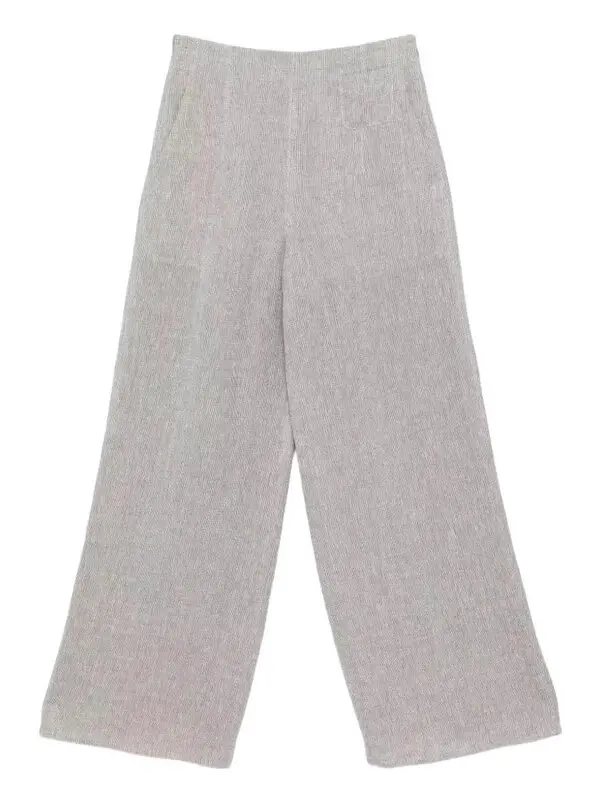Emporio Armani Zip-fastening Wide-leg Trousers - Grey
