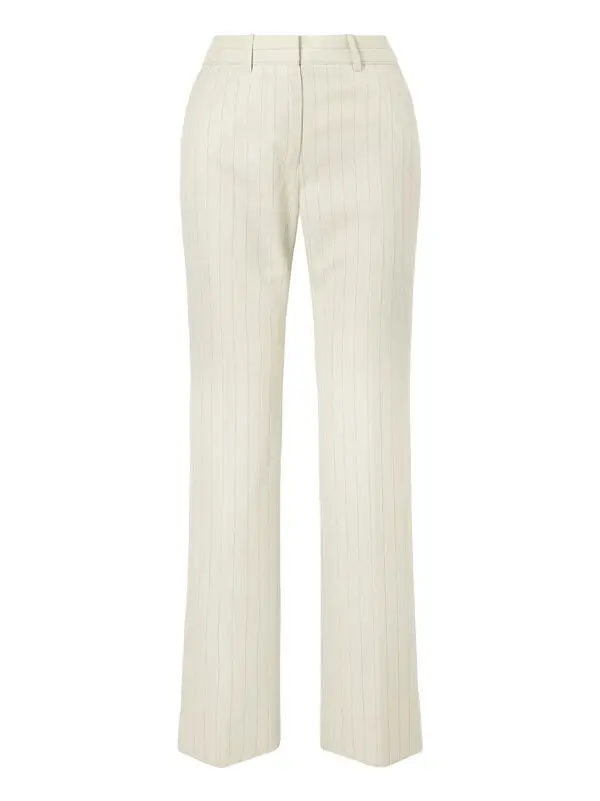 Acne Studios Pinstriped Wool Straight-leg Pants - Neutrals