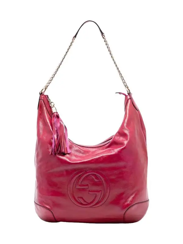 Gucci Patent Soho Shoulder Bag - Red