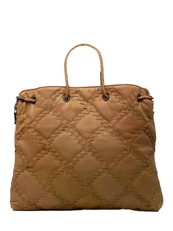 Bottega Veneta 2008 Intrecciato Croisette Drawstring Tote Bag - Brown